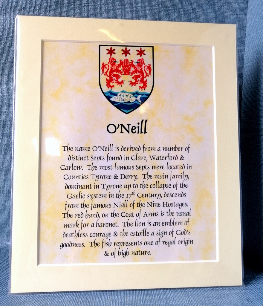 Double Plaque with family crests engraved, first names and wedding or ...